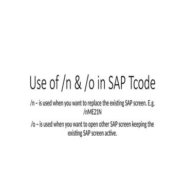 Use of new and other Tcode in SAP general.pptx