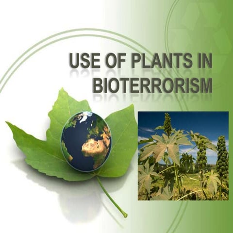 Use of plants in bio-terrorism | PPTX
