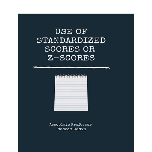 Use of standardized scores or z scores | PDF