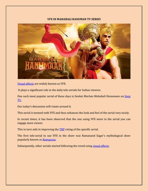 How VFX Enhances Art of Visual Storytelling.pptx | Computer Animation ...