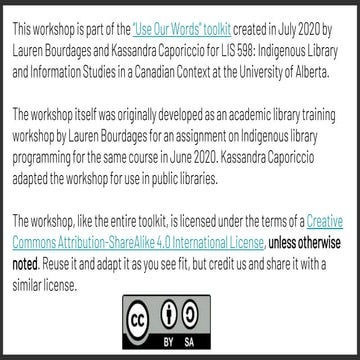 Use our words: Learn how to decolonize your subject headings and ...