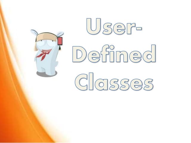 Java User Defined Classes Ppt