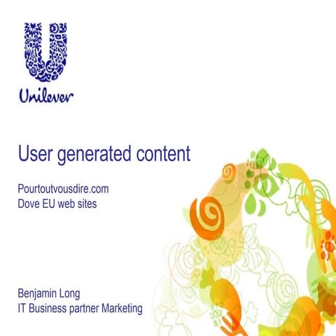 User generated content in Unilever | PPT