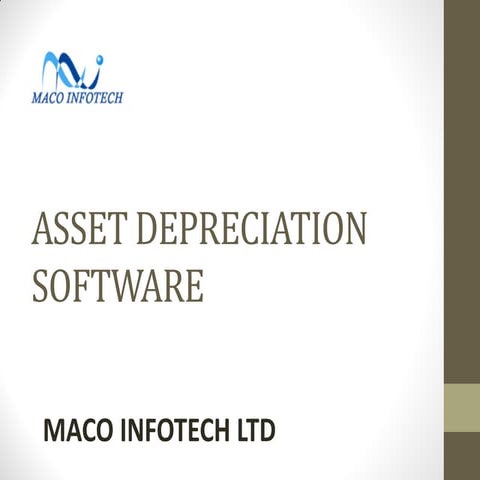 Asset Depreciation Software | PDF | Business Accounting & Finance ...