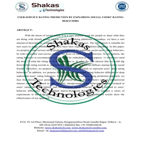 User Service Rating Prediction By Exploring Social Users Rating