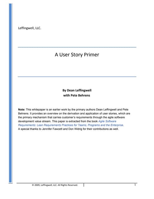 User Story Template - Your Agile Development Companion | PDF
