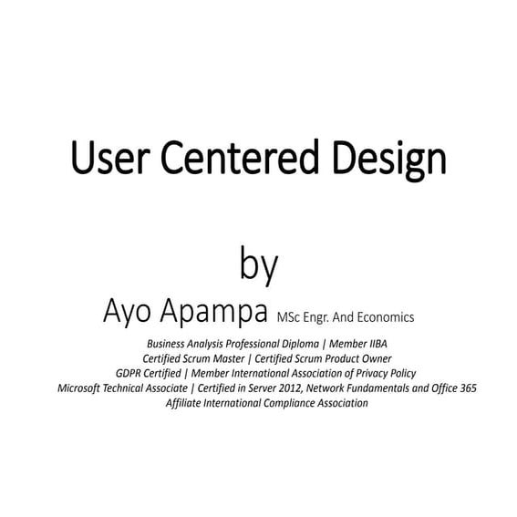 User Centred Design | PPTX | Computing | Technology & Computing