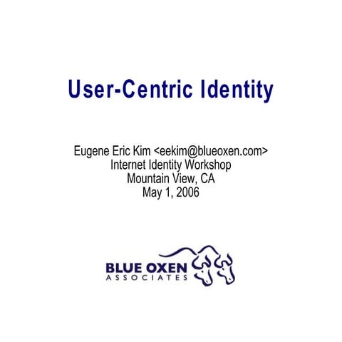 User-Centric Identity | ODP