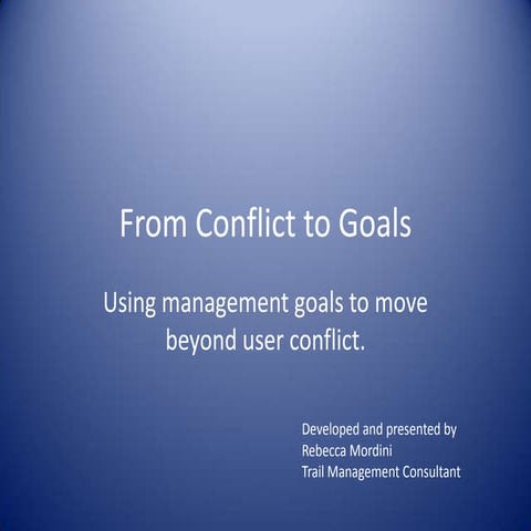 Trail Construction and Use-Conflict Minimization Overview | PPT