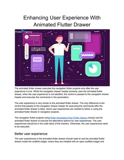 User Enhancement With Animated Flutter Drawer | PDF User Enhancement With Animated Flutter Drawer | PDF