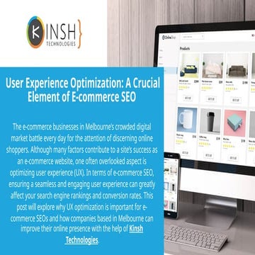 User Experience Optimization: A Crucial Element of E-commerce SEO | PPTX