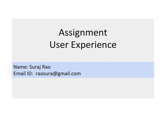 User Experiment | PPT
