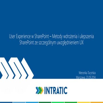User Experience w SharePoint – metody wdrożenia i ulepszenia SharePoint ...