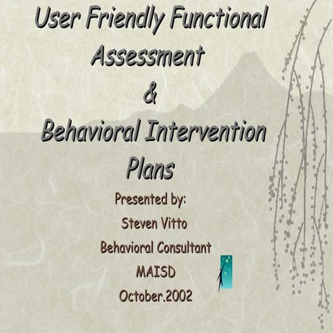 Beginning Functional Assessments and Behavior Intervention Plans | PPT