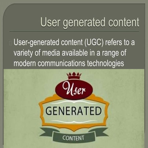 User generated content | PPTX
