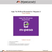 Magento 2 M-Pesa Payment | PDF