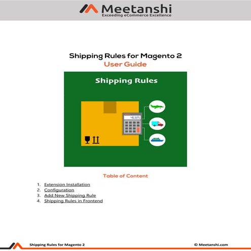 Magento 2 Shipping Rules | PDF | Technology & Computing