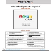 Magento 2 Zoho CRM Integration | PDF