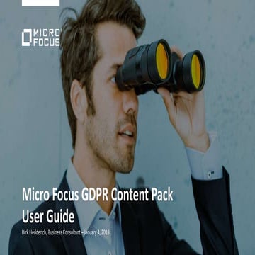 GDPR & Project Management: Micro Focus ALM Octane & GDPR Content Pack ...