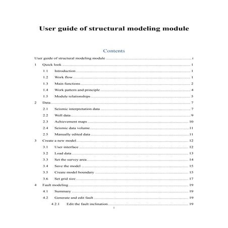 User guide of structural modeling mudule v2.2.1 | PDF