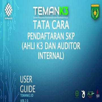 User Guide PJK3 - Tata Cara PENDAFTARAN SKP AHLI - AUDITOR INTERNAL (1 ...