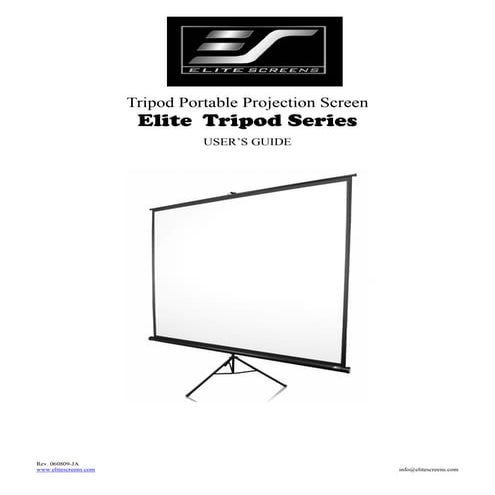 User guide tripod_series projection screen | PDF