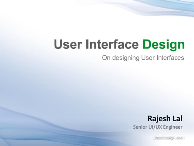 Evolution of User Interface - Digital Web & Design Innovation Summit
