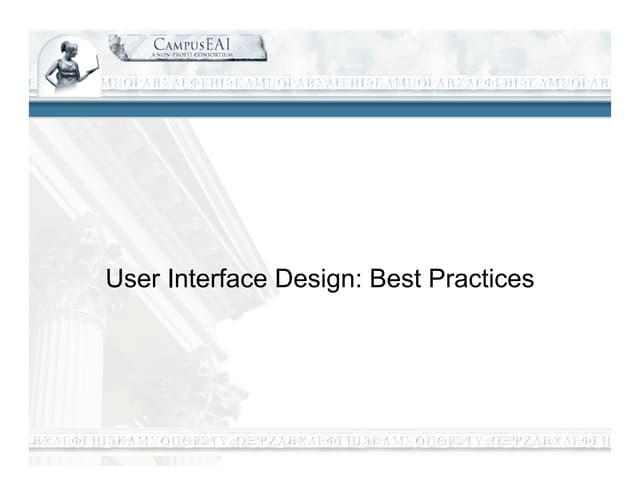 User Interface Design Best Practices Pdf Desktop Publishing