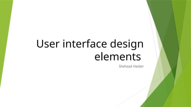 Types of User Interface | PPTX