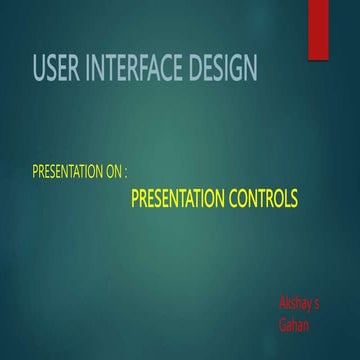USER INTERFACE DESIGN using multiple concepts | PPT