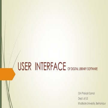 User interface of digital library software | PDF