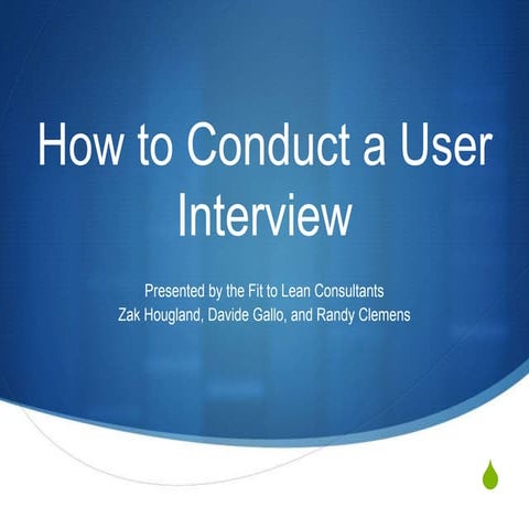 User interview presentation | PPT