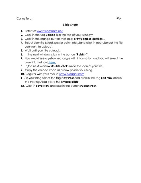 SlideShare Manual | DOCX