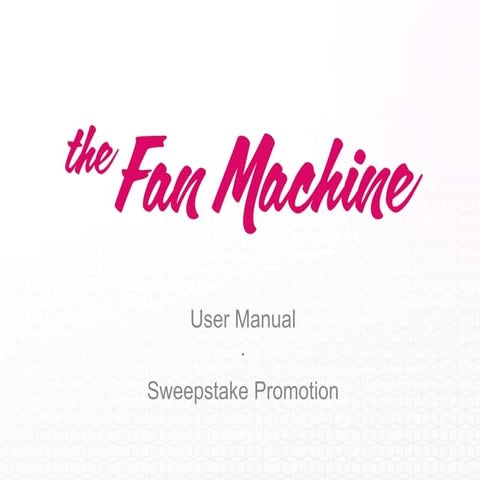User Manual - Sweepstake Promotion - EN | PPT