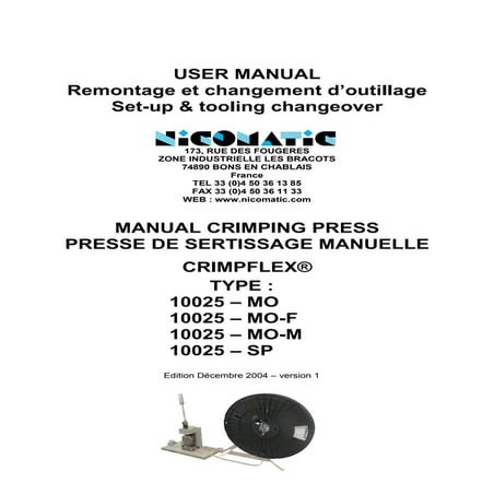 User manual 10025 mo | PDF