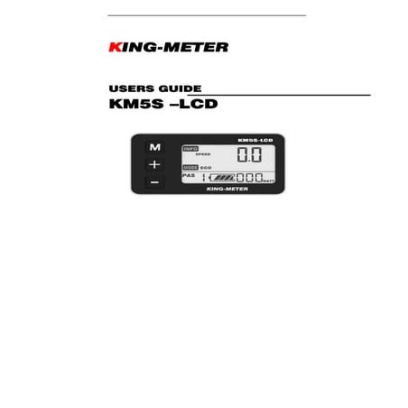 User Manual_KM5S-R LCD Display King-Meter Technology Co.,Ltd | PDF