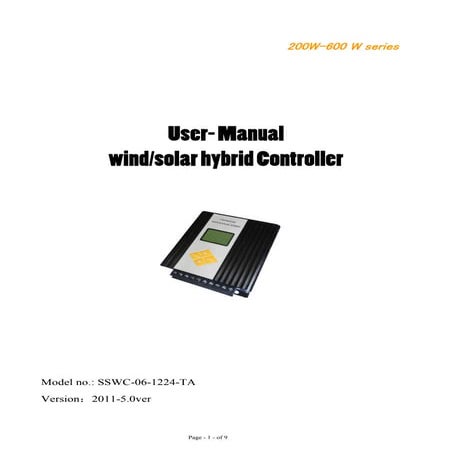 User manual of advanced controller | PDF
