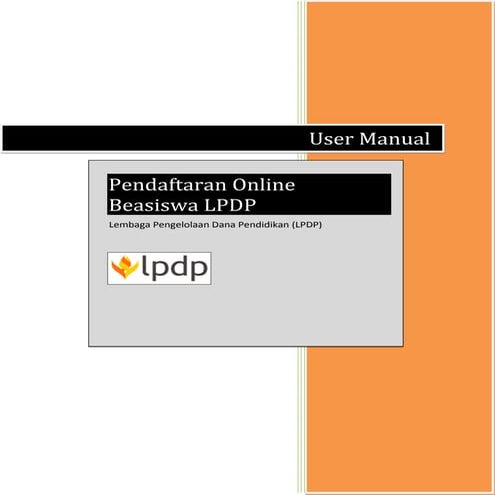 User manual pendaftaran beasiswa lpdp | PDF