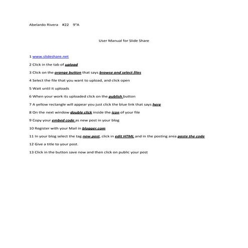 User Manual (Slide Share) | DOCX