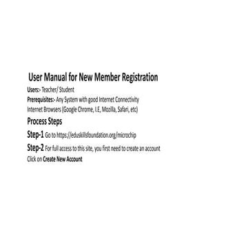 User registeration presentation-MICROCHIP | PPTX