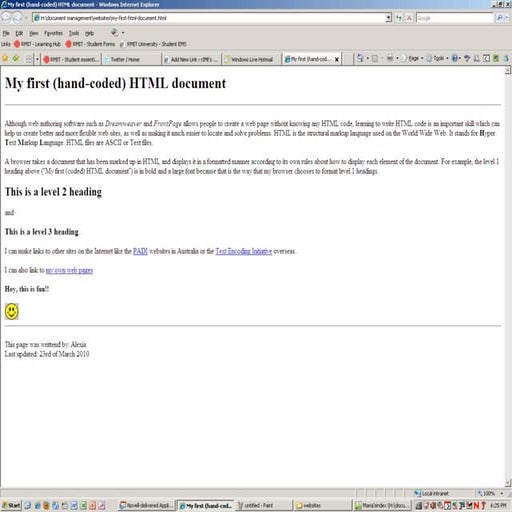 My First Website | PDF