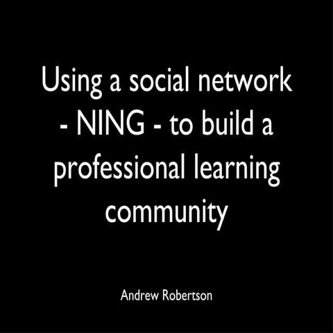 Using a NING | PPT