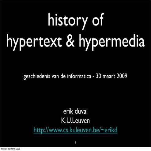 History of Hypertext and Hypermedia | PDF