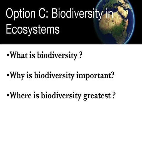 Biodiversity in Ecosystems | PDF