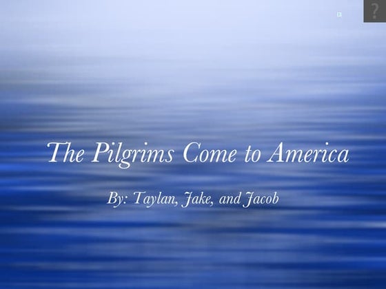 Pilgrims | PPTX