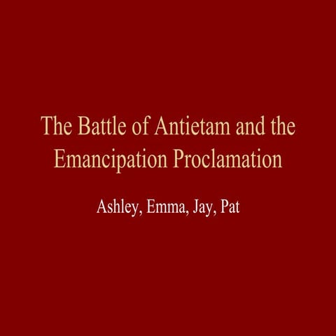 Civil War - Battle of Antietam | PPT