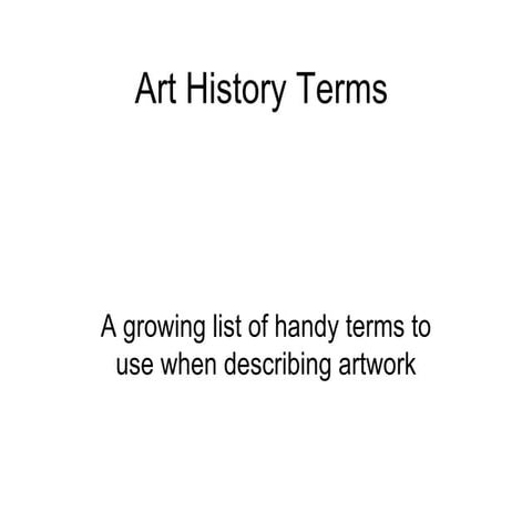 art history terms | PPT