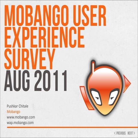 Mobango User Experience Survey | PDF | Smartphones | Consumer Electronics