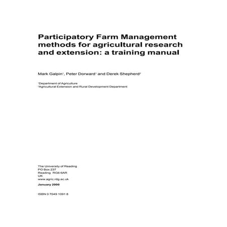 Participatory Farm Management | PDF