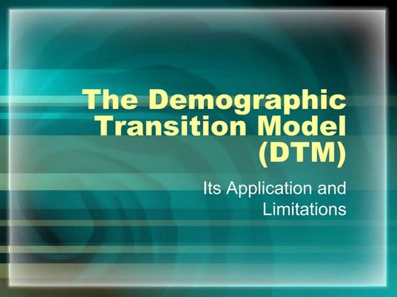 DTM and Population Pyramids | PPTX
